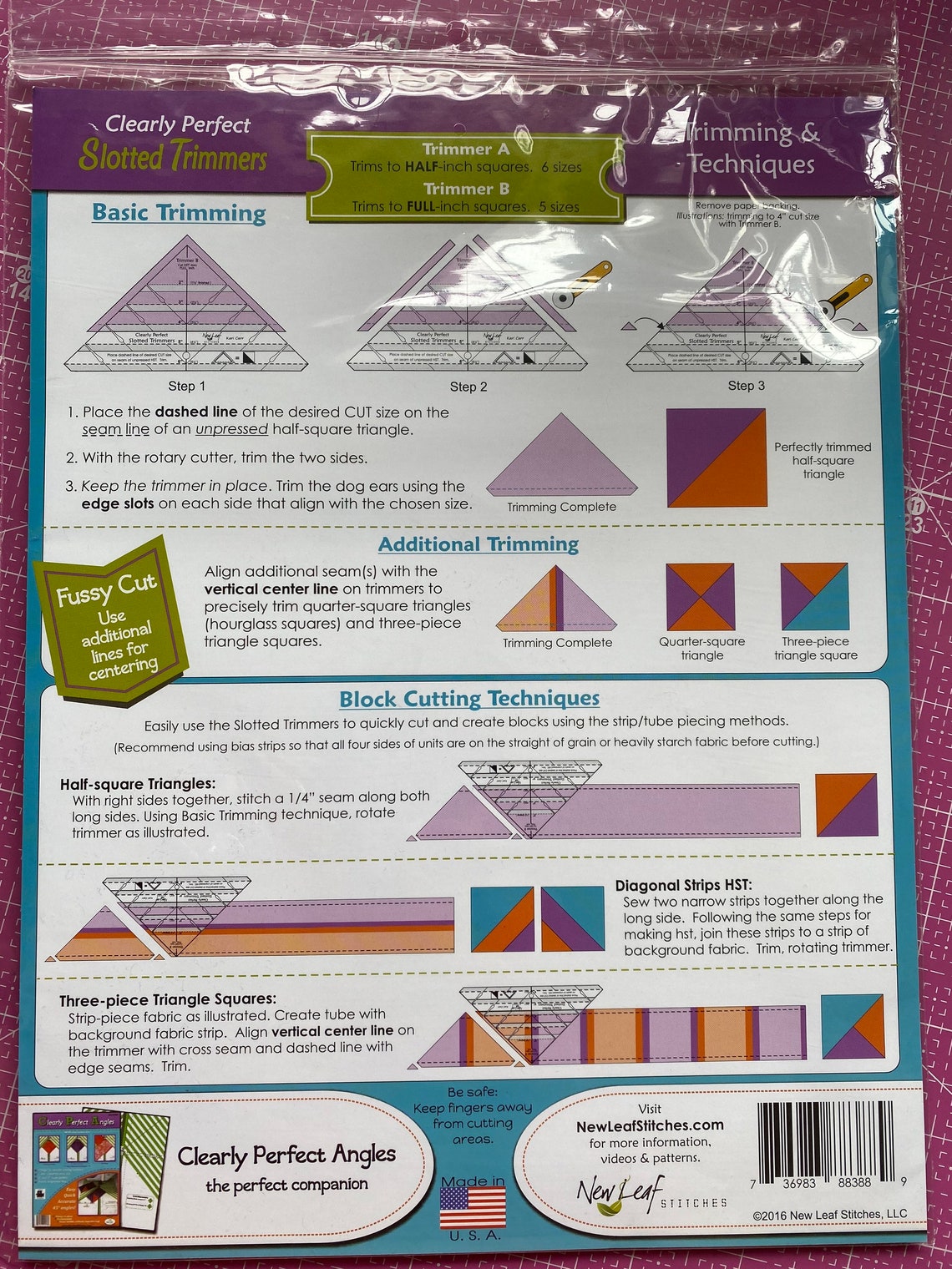 Clearly Perfect Slotted Trimmers Half-square Triangle Rulers - Etsy
