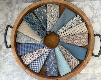 Tilda Creating Memories Summer Ocean Blues Fat Quarter Bundle 16 Count ...