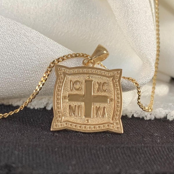 14K Solid Gold Cross Necklace, Special Collection Cross for Men and ...