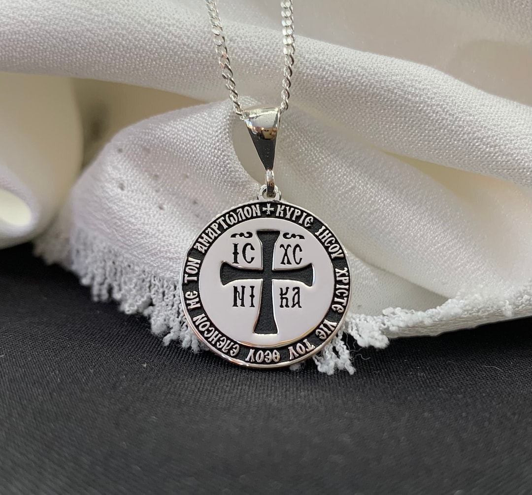 Silver Religious Necklace, IC XC Nika Necklace for Women and Men - Etsy