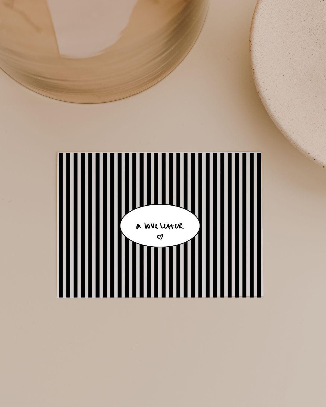 Printable Note Cards | Digital Download, Minimal Design, Love Letters ...