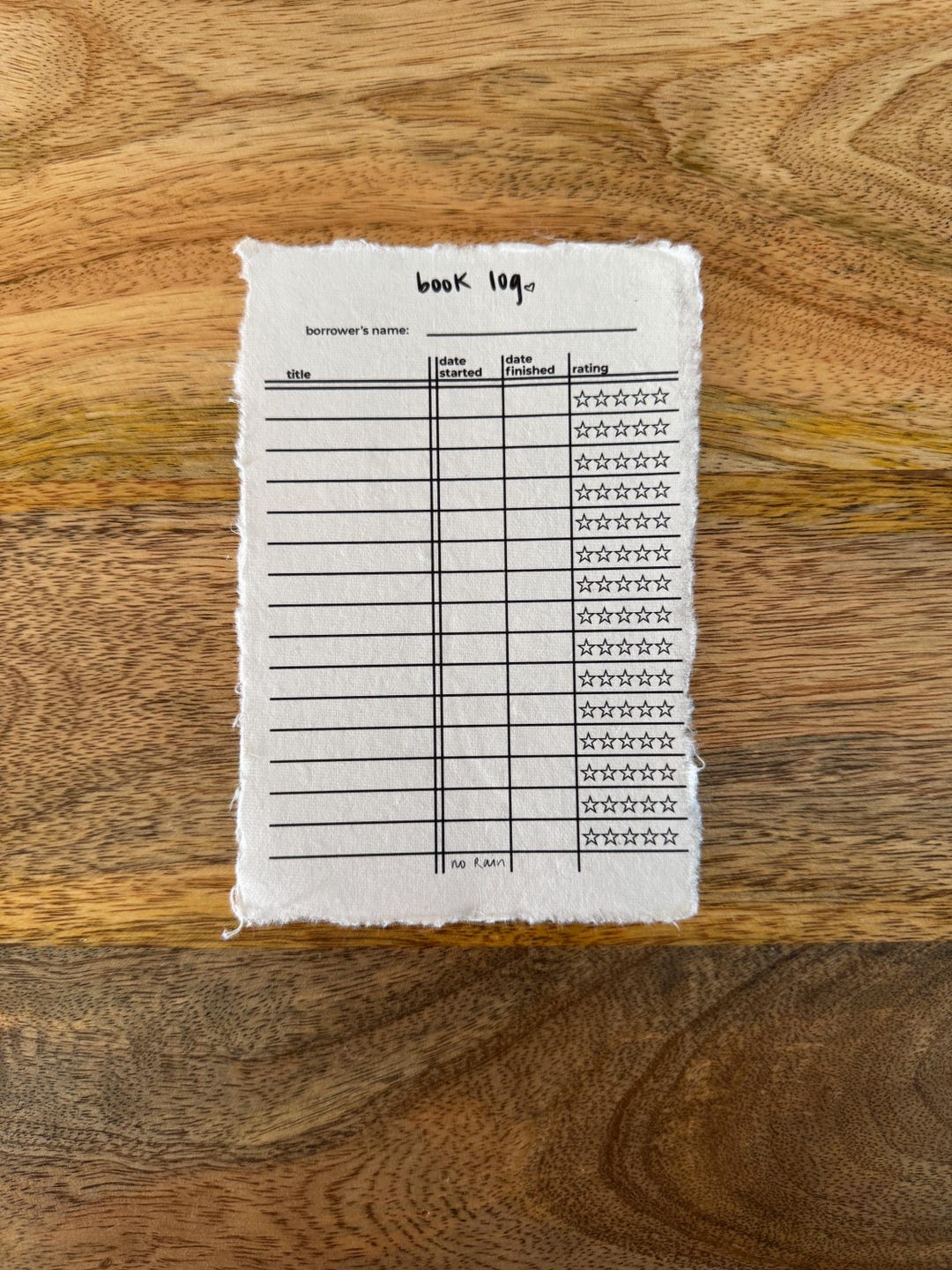 Book Log Card | Vintage Inspired, Minimal Design, Gifts for Her, Book ...