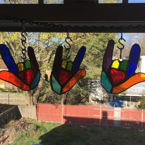 Stained Glass Love Sign - Etsy