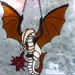 Fire Breathing Stained Glass Dragon in Amber With Iridescent Amber Body ...