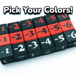 Mini Negative Dice (set of 8) - Small 12mm Dice That Are Great for One ...