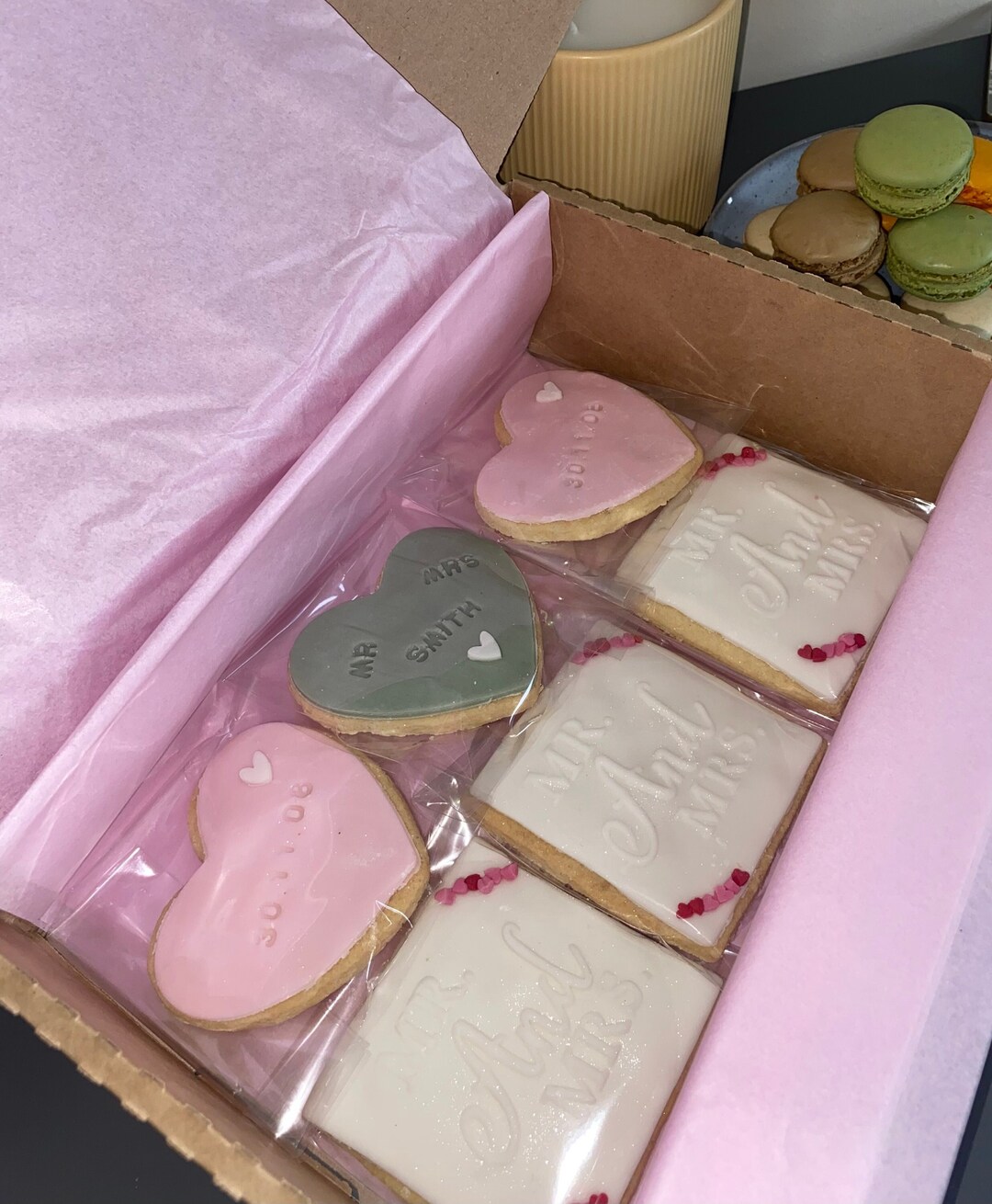 Personalised Wedding Favours/anniversary Shortbread Cookies (with ...