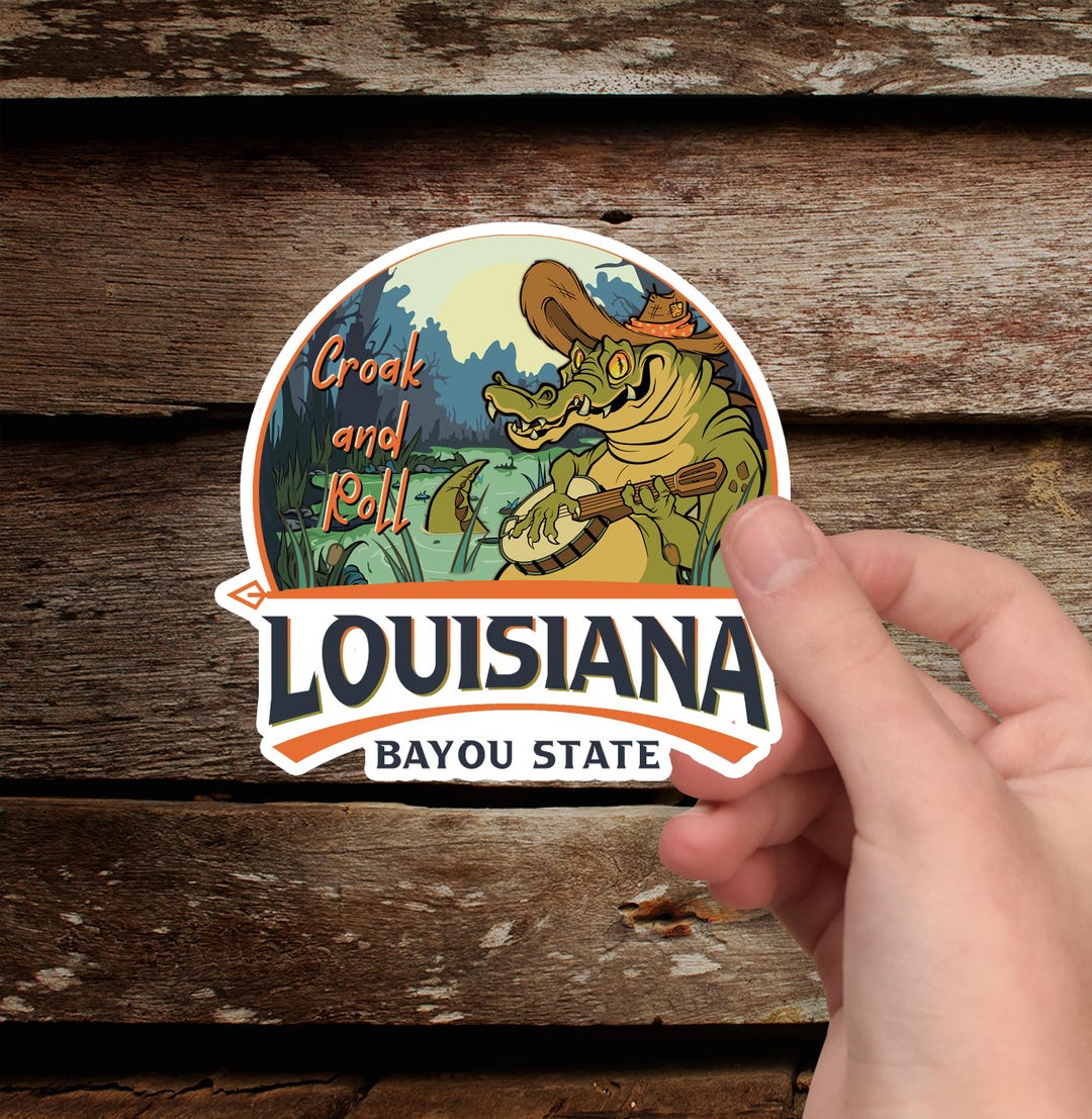 Louisiana Bayou Alligator Playing Banjo Die-cut Vinyl Decal Sticker - Etsy