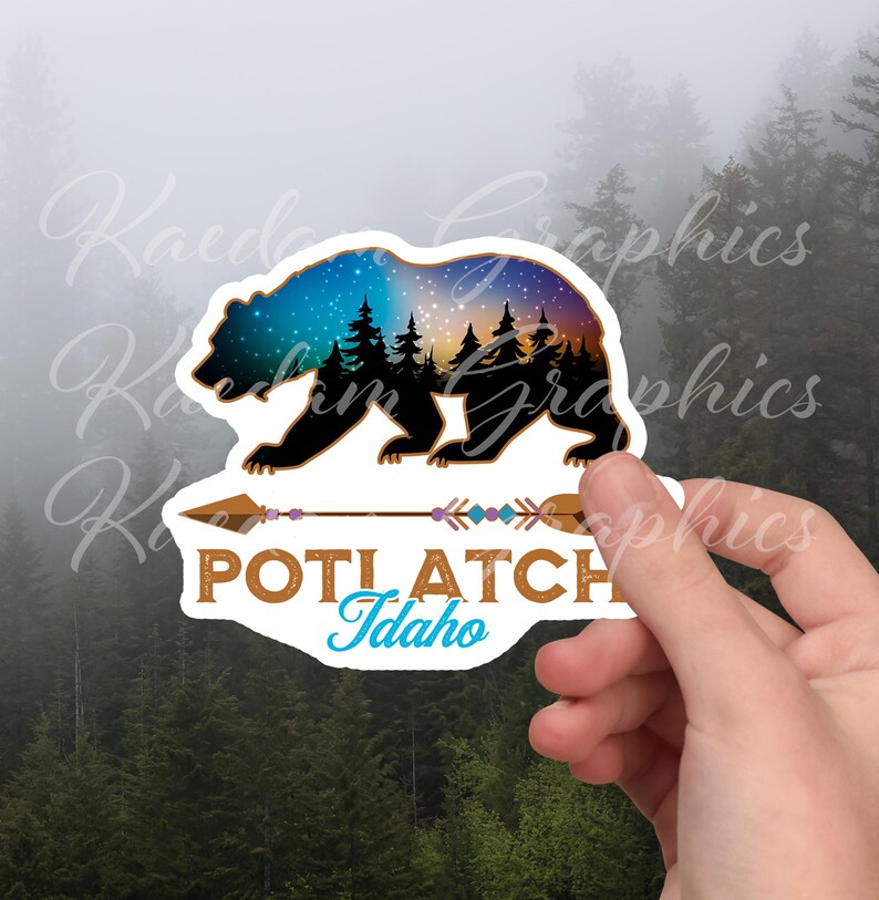 Potlatch Idaho Die-cut Vinyl Decal Sticker Travel Destination Souvenir ...