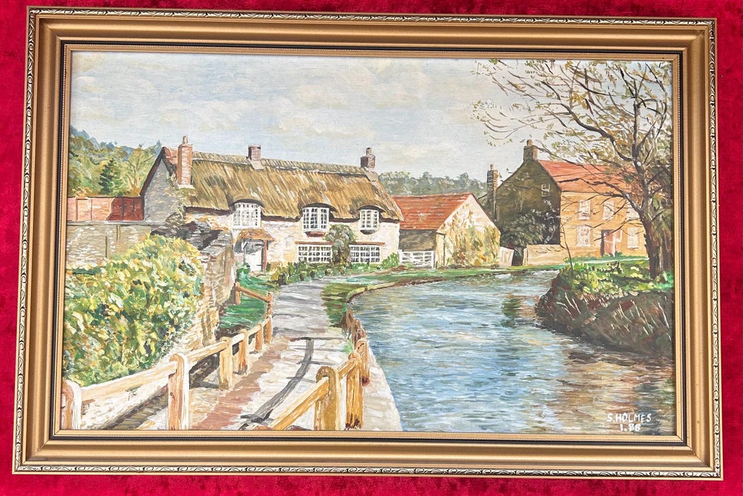 Original Oil Painting. Thornton Dale, Yorkshire. Stuart Holmes 1988. - Etsy