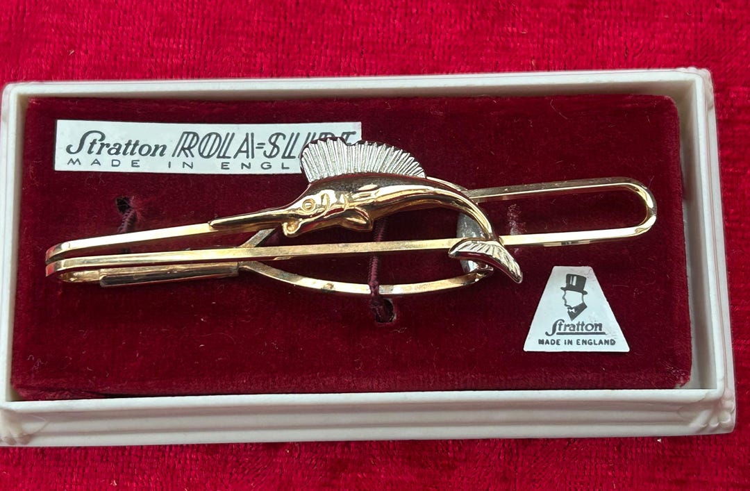 Vintage Stratton Tie Clip With Marlin Motif. - Etsy