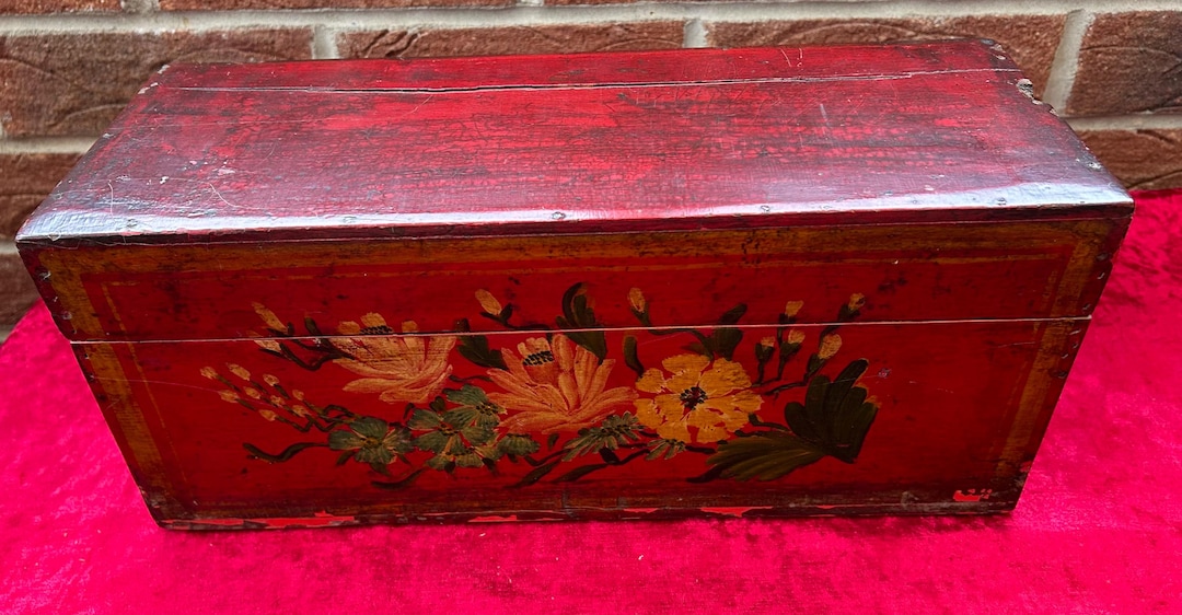 Antique Chinese Hand Painted Jewellery (jewelry) Box. - Etsy