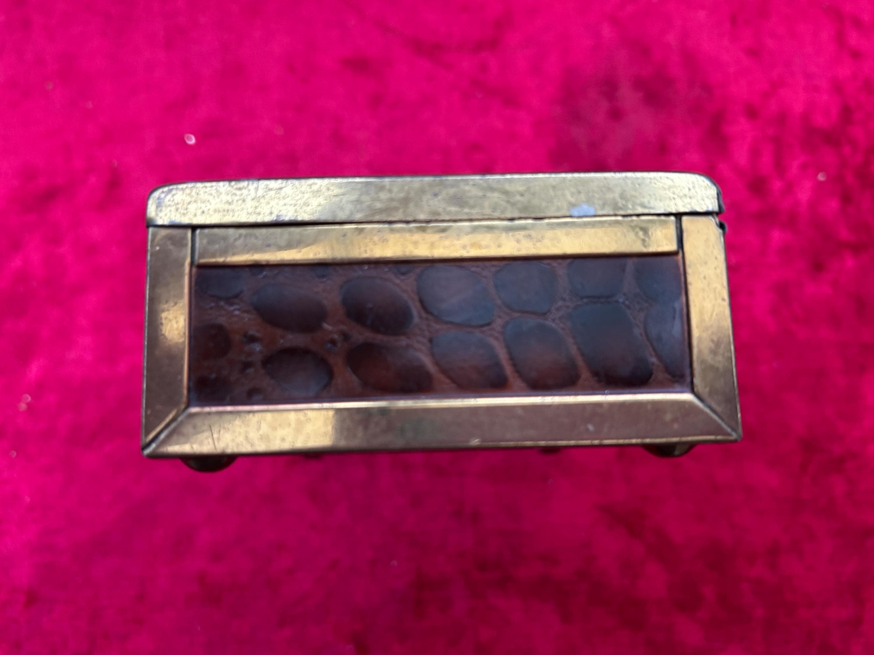 Antique Alligator Skin Effect Cigarette Box. - Etsy