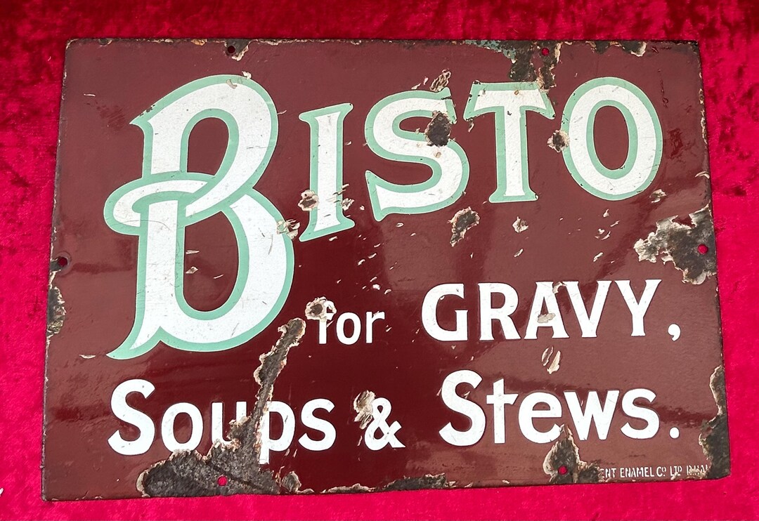 Antique Original Bisto Gravy Powder Enamel Sign. Early 20th Century. - Etsy