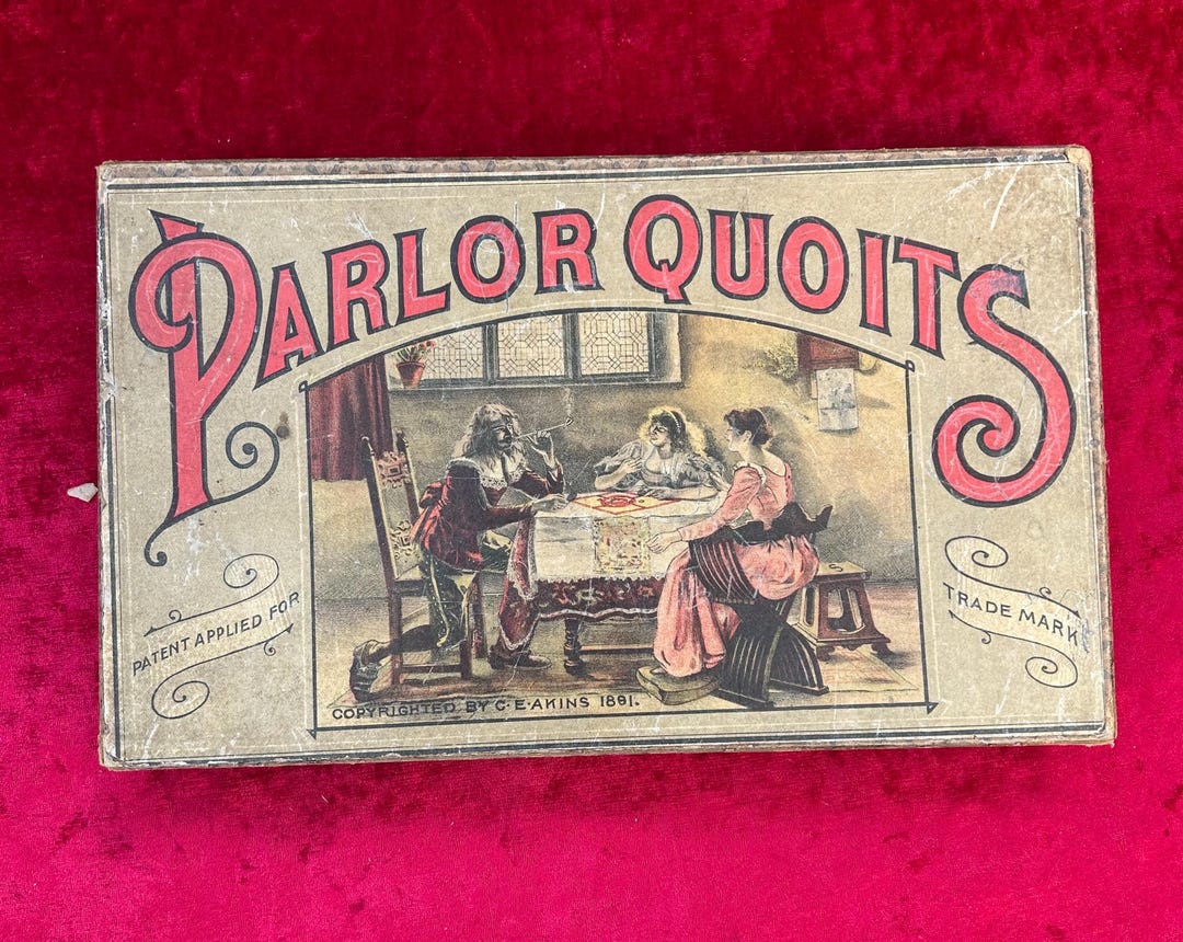 Antique Board Game. Parlour Quoits. Complete and With Original ...