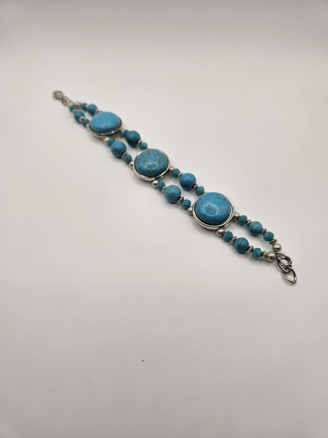 Beautiful Turquoise Beaded Bracelet - Etsy