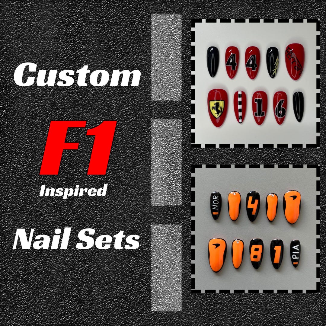 Create Your Own F1 Nails | Custom F1 Formula One Inspired Press on ...