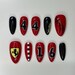 Ferrari F1 Formula One Inspired Press on Nails | Lewis Hamilton 44 ...
