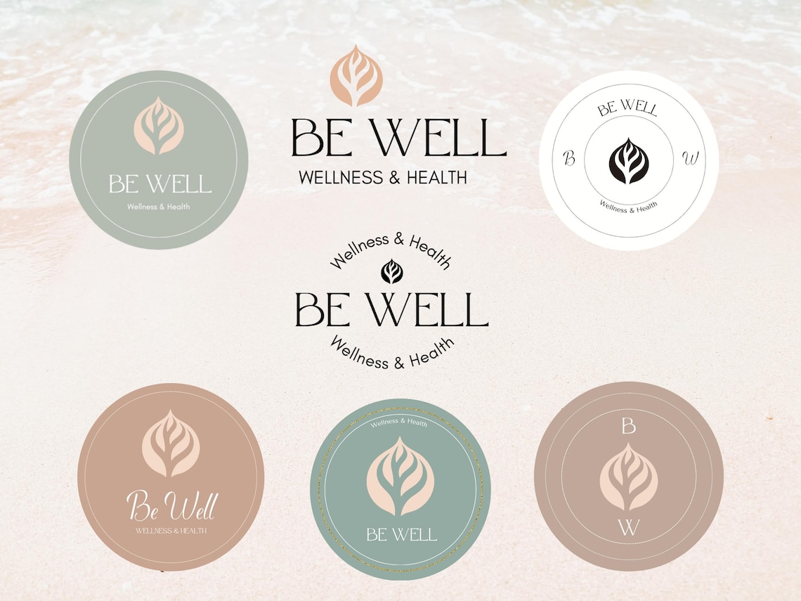 Wellness Branding Pre-made Logo, Editable Logo Template for Wellness ...