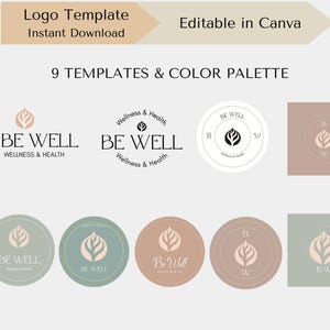 Wellness Branding Pre-made Logo, Editable Logo Template for Wellness ...