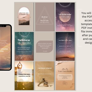 Life Coaching Instagram Posts Bundle, Editable Canva Templates for ...