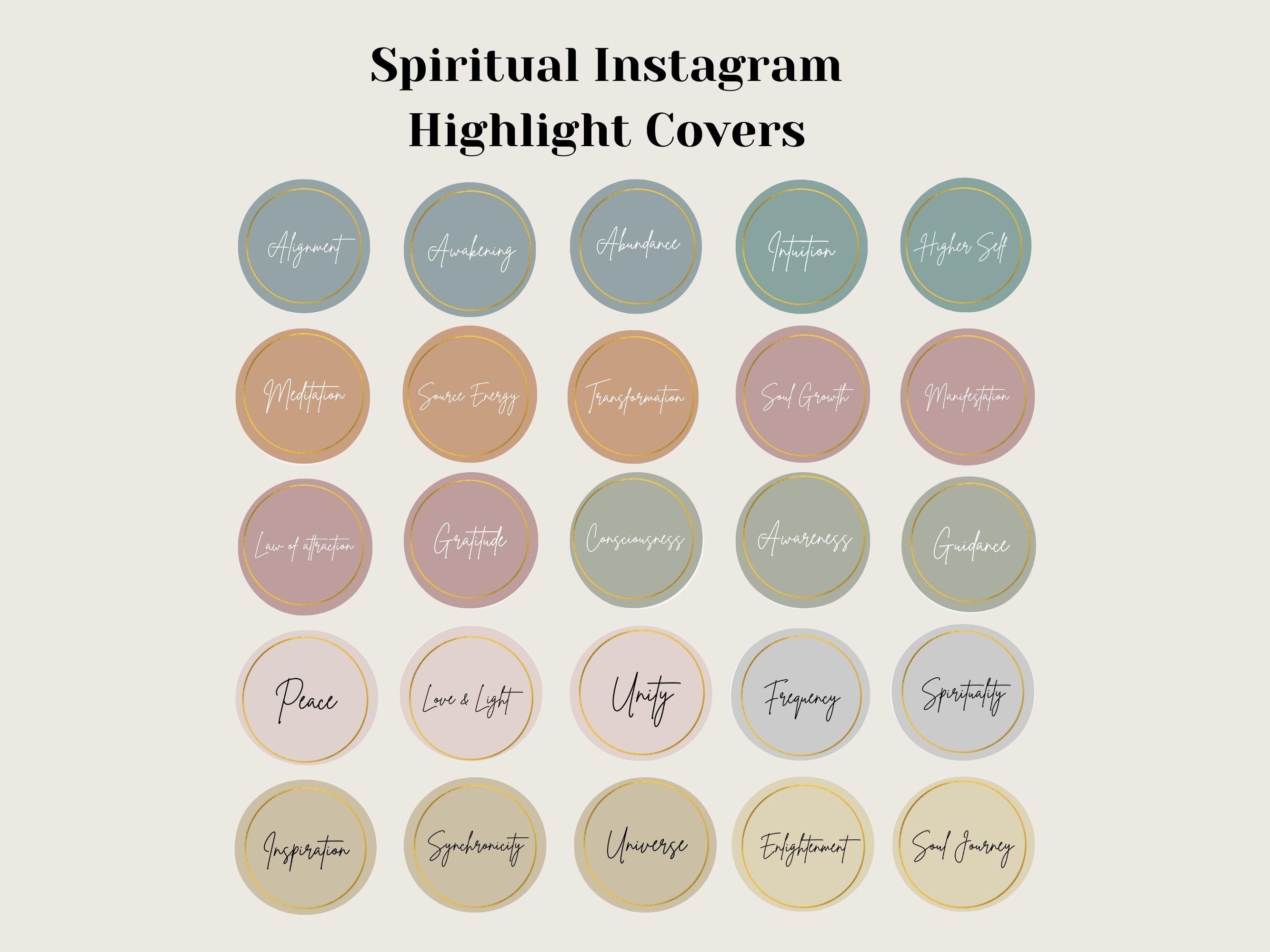 Spiritual Instagram Highlight Covers, Spiritual Text Story Icons ...