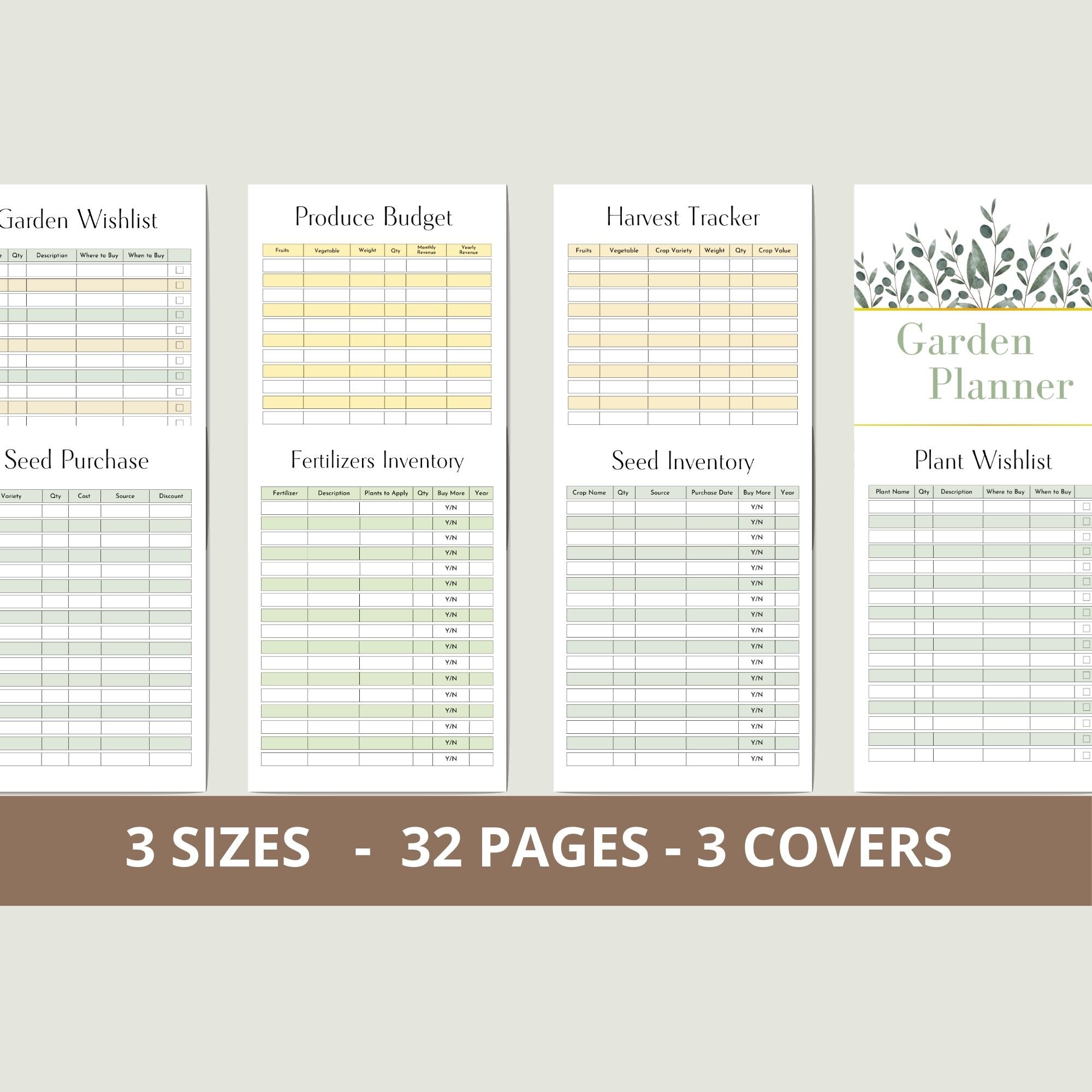 Printable Garden Planner Bundle, Tracker & Journal (PDF) - Etsy