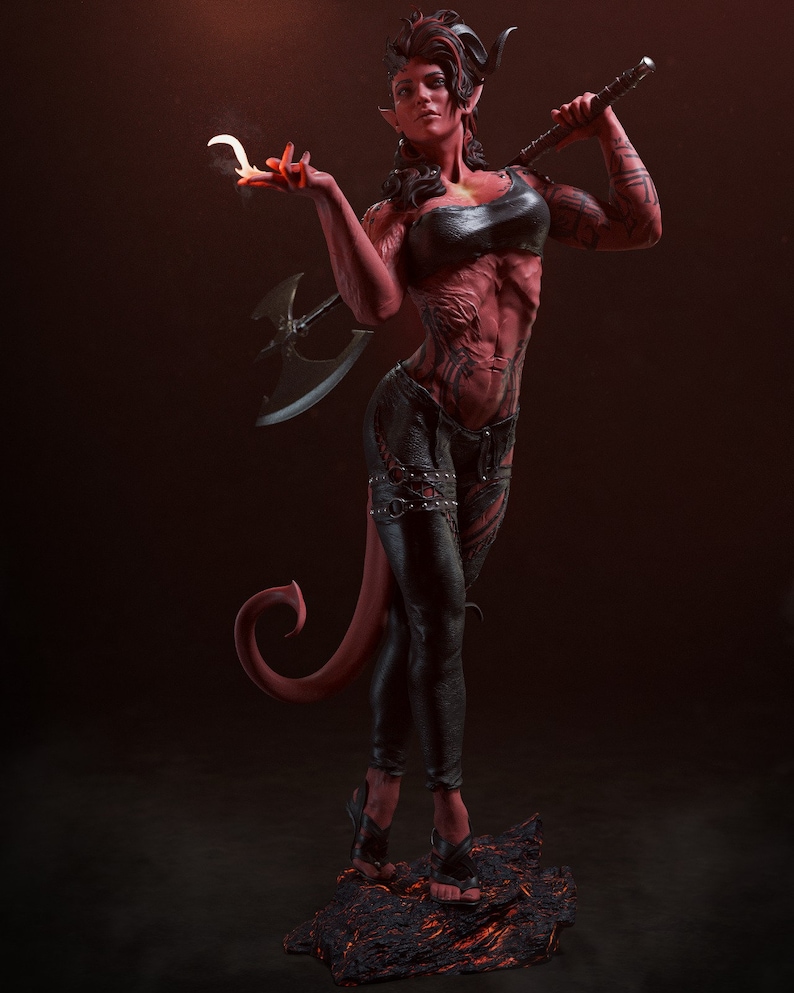 Karlach :fan Art 14k unpainted/unassembled Garage Kit, Resin Statue - Etsy