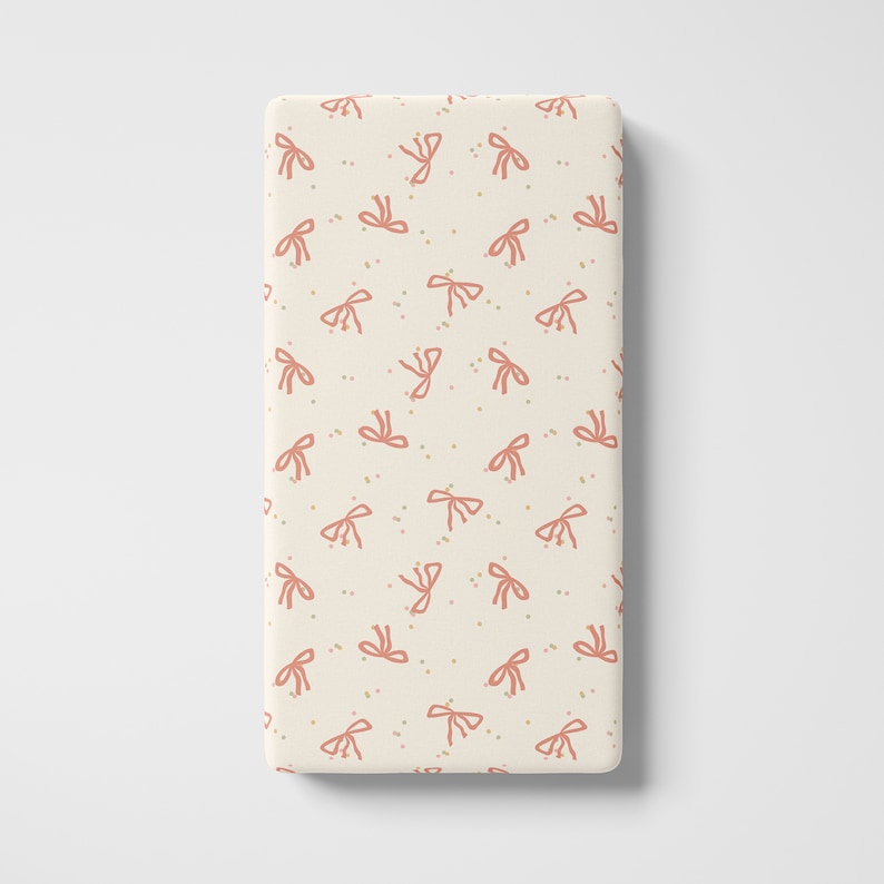 Coquette Pink Bow Soft Fitted Crib Sheet, Mini and Standard Sizes - Etsy