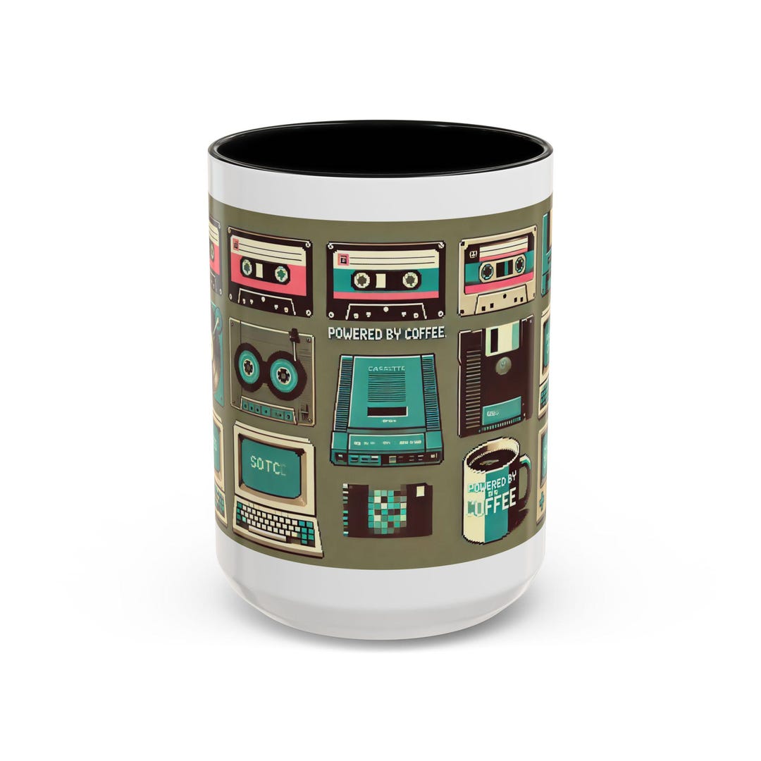 Retro Tech Mug - Vintage Gamer Coffee Cup - Classic Tech Lover Mug ...