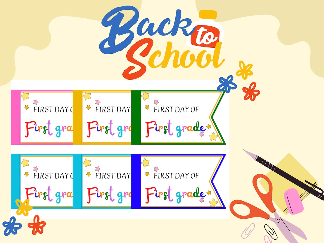 First Grade Pennant Flag,first Day of School Pennant Flag, Bach to ...