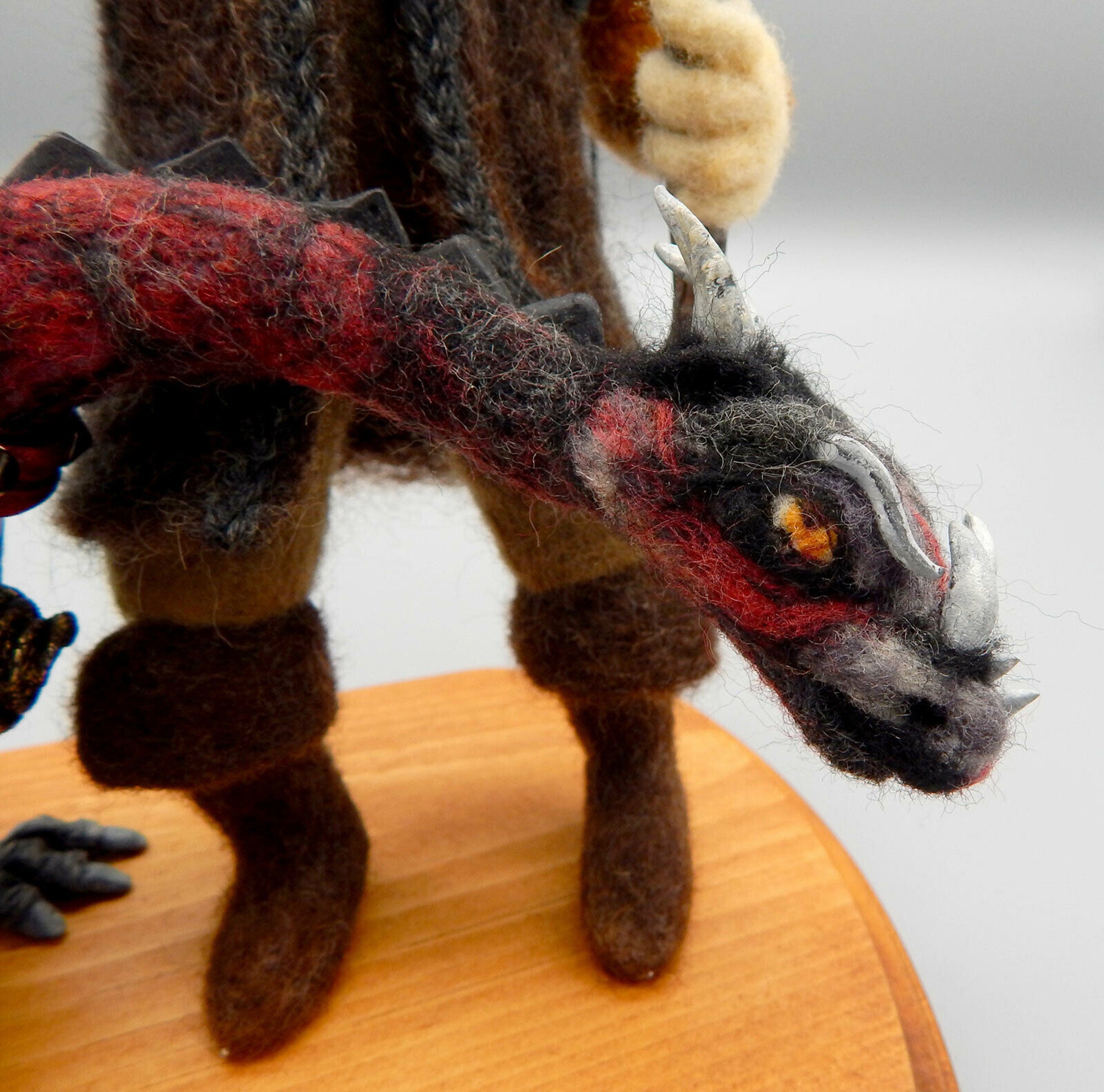 Felted Elf With Red Baby Pet Dragon - Etsy