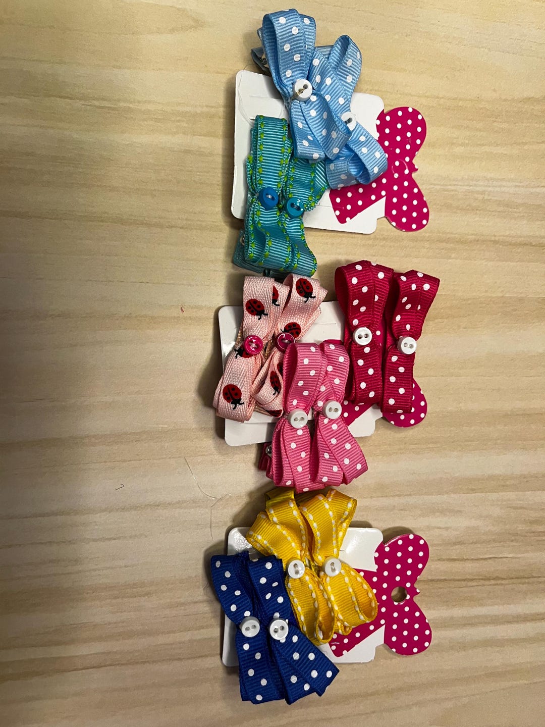 Multiple Mini Hair Bows With Mini Button Button Center. Hair Bow ...