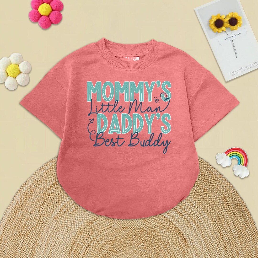Mommy's Little Man, Daddy's Buddy Baby Romper, Handmade Shower Gift - Etsy