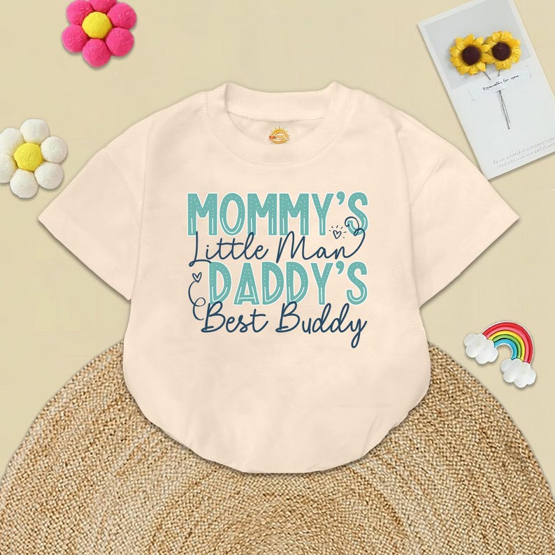 Mommy's Little Man, Daddy's Buddy Baby Romper, Handmade Shower Gift - Etsy