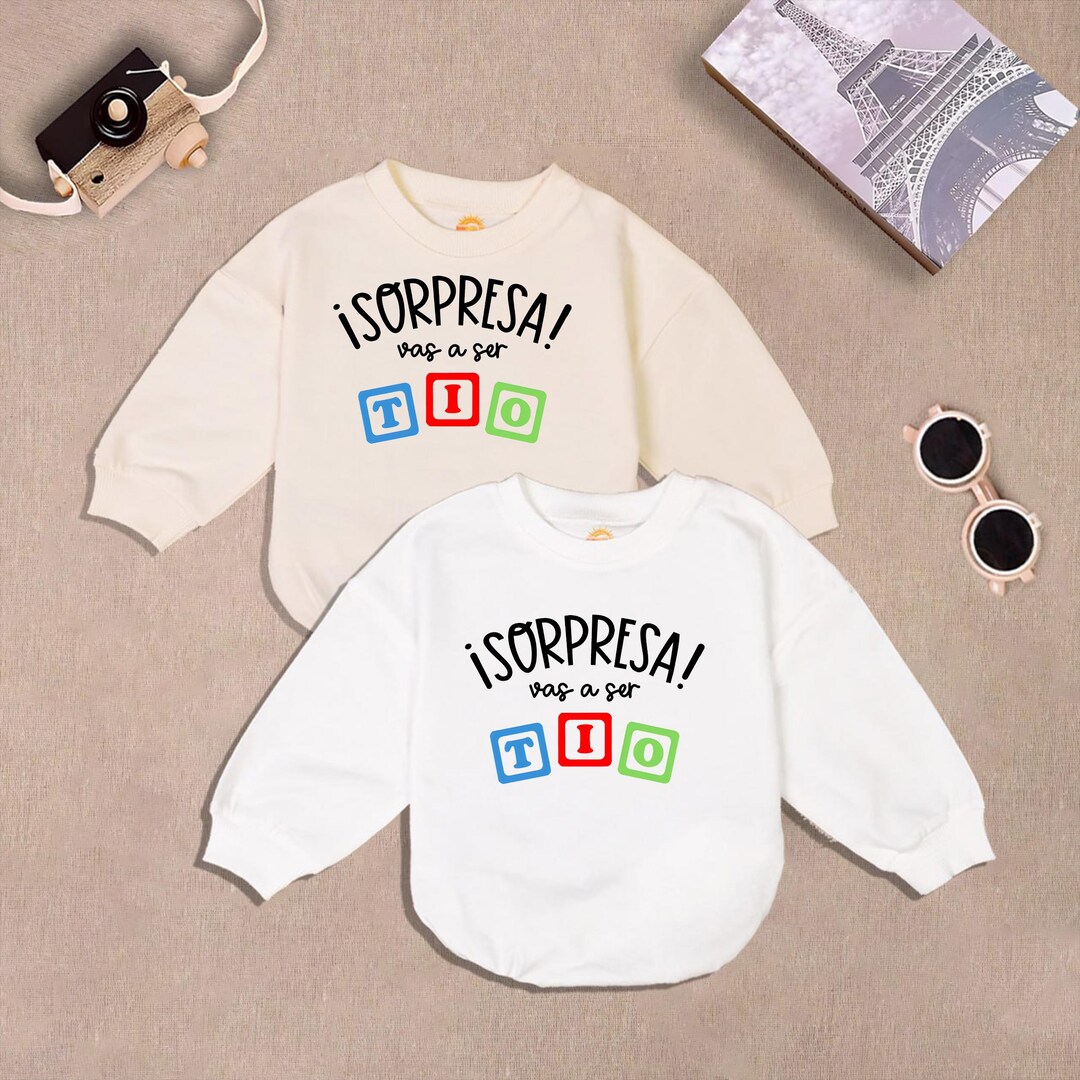 Sorpresa Vas a Ser Tio Baby Romper, Promoted to Uncle Baby Bodysuit ...