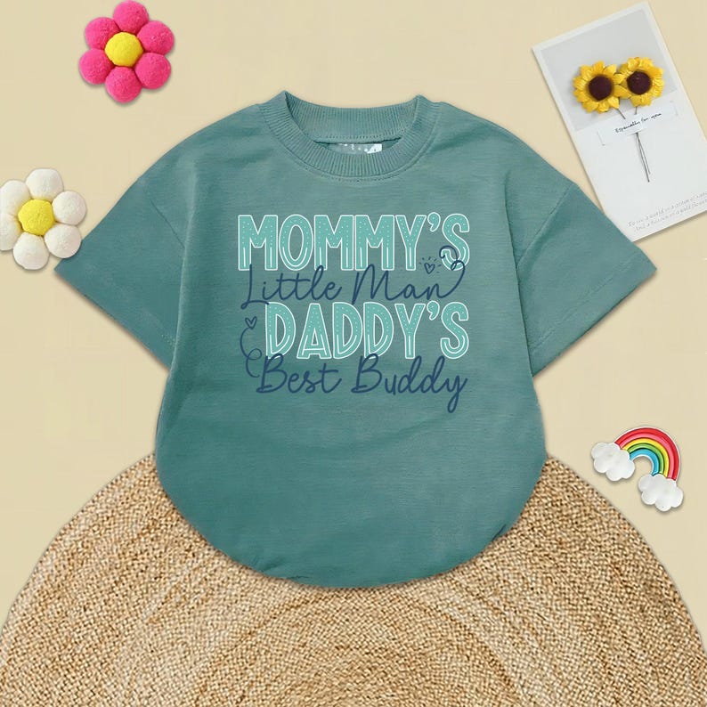 Mommy's Little Man, Daddy's Buddy Baby Romper, Handmade Shower Gift - Etsy