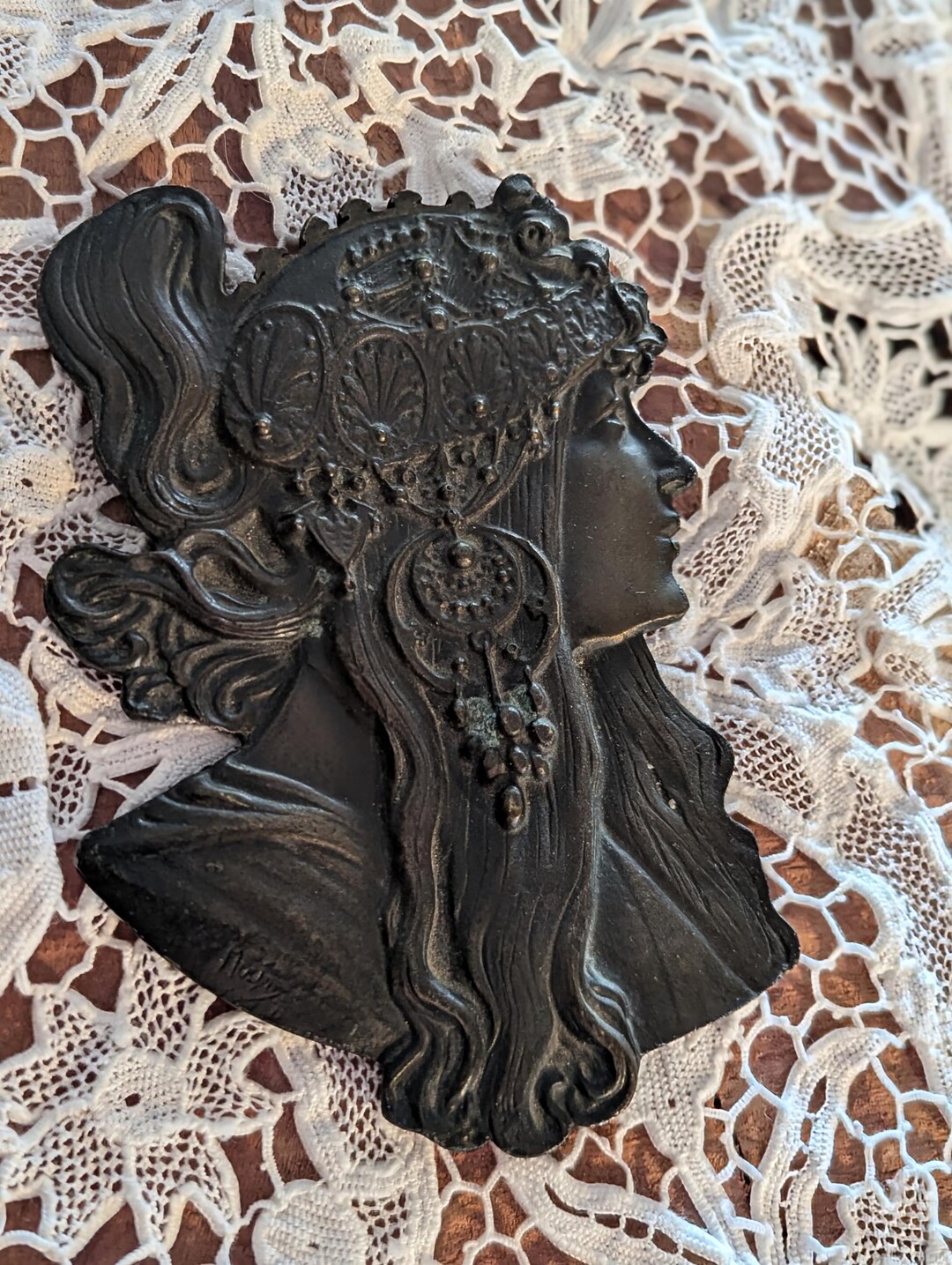 Bergamot Brass Works Art Nouveau Wall Plaque Alphonse Mucha 1860-1930 ...