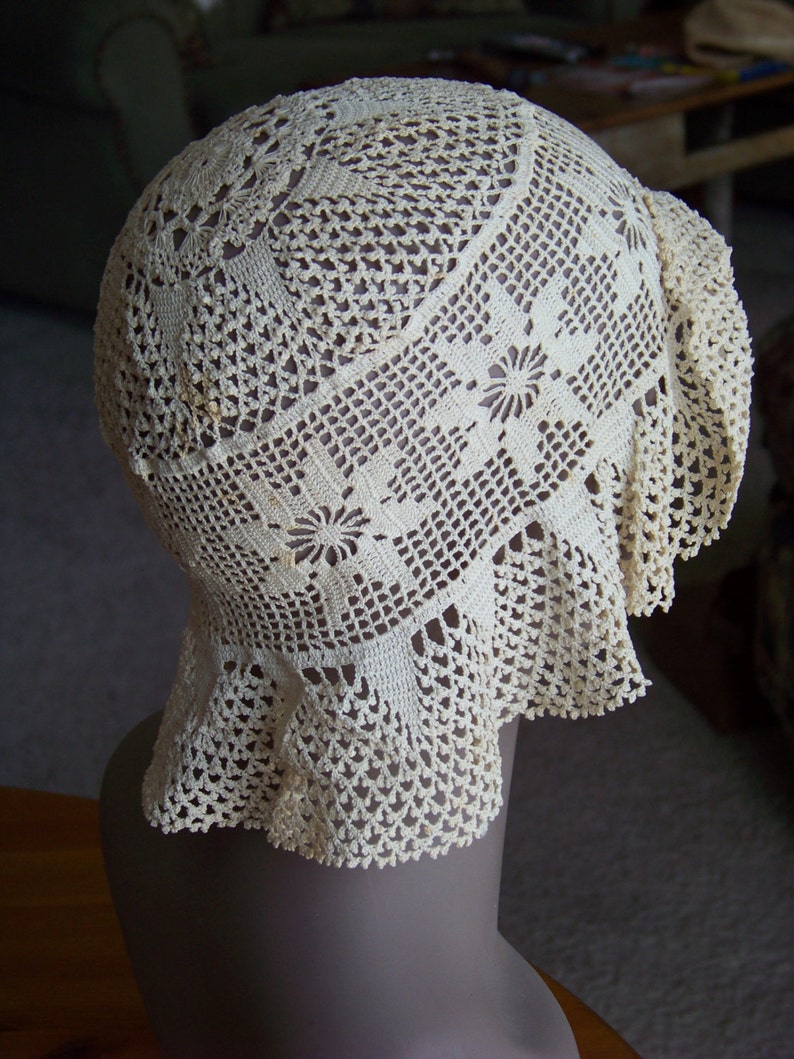 Vintage 1930's Filet Crocheted Hat Wedding Hat - Etsy
