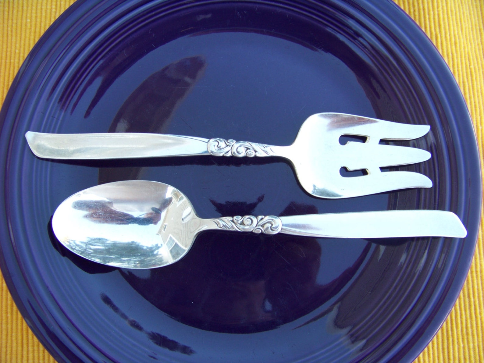 Vintage Serving Spoon and Cold Meat Serving Fork South Seas Silverplate ...