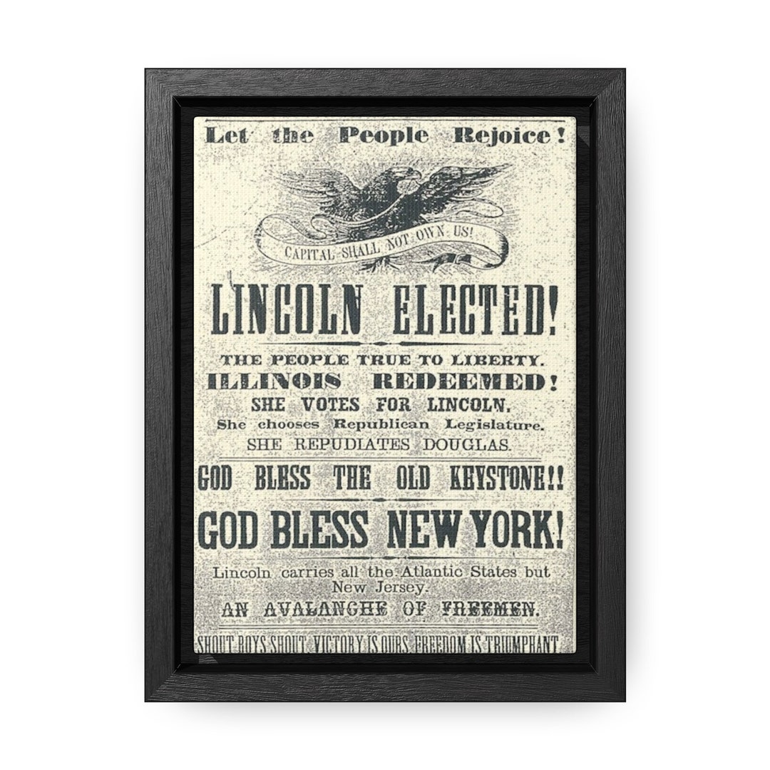 Lincoln Elected Republican Flyer From 1861 - Etsy