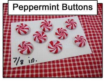 Candy Cane Button | Etsy