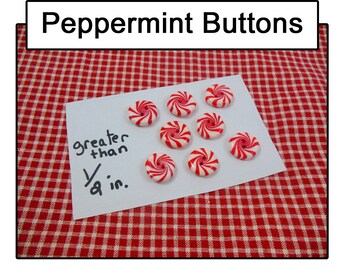 Peppermint Buttons - Etsy