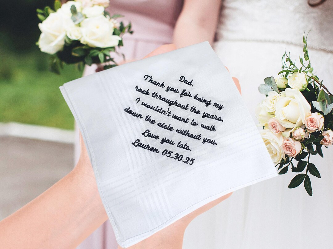 Personalized Wedding Handkerchief,men's Personalised Handkerchief,any ...
