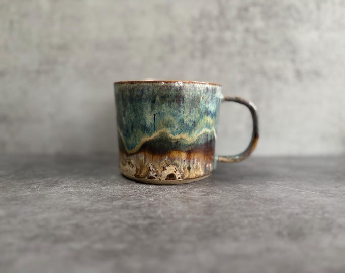 Stoneware Hand Made Drippy Glaze Standard Mug - Etsy