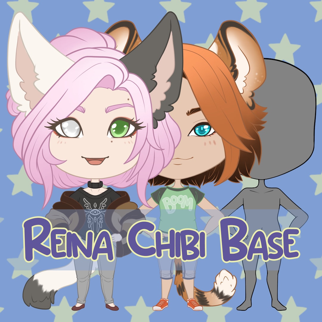 Reina Chibi Art Base Procreate PSD - Etsy