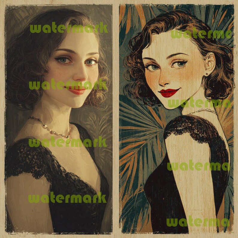 Modern Muse, Vintage Soul – Split Portrait 2 - Etsy