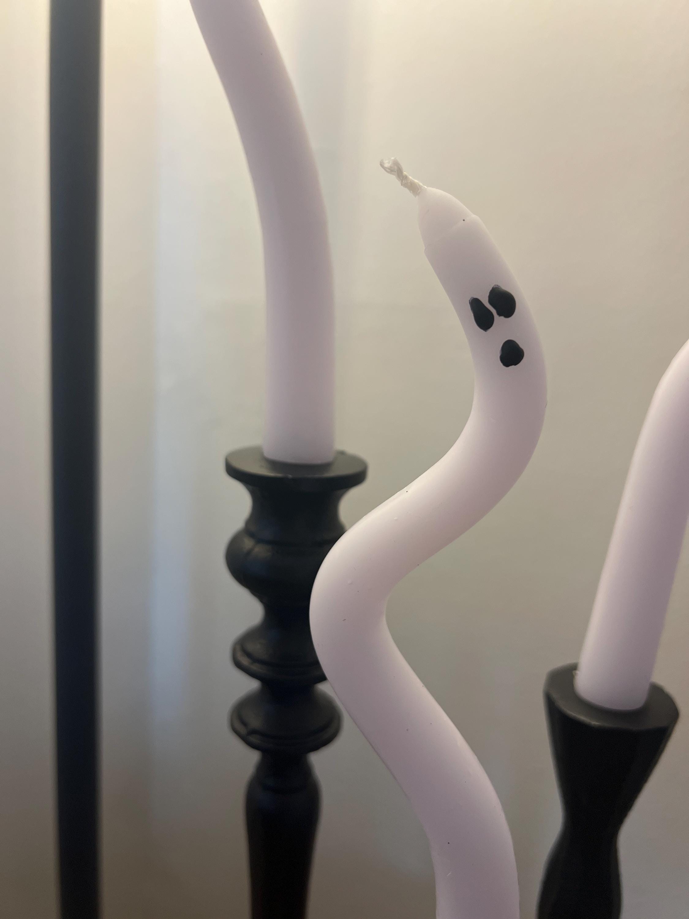 Spooky Ghost Taper Candles - Etsy