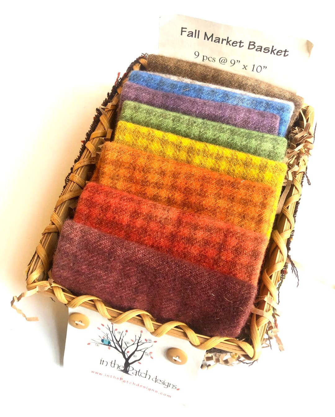 Hand Dyed Wool Chunks by in the Patch Designs, 100% Wool, 9 Pieces ...