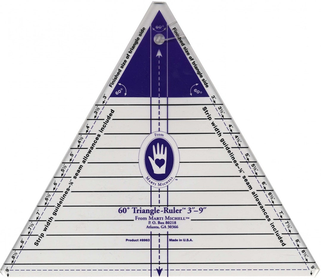Marti Michell Large 60-degree Triangle Quilting Ruler 8963 Makes ...