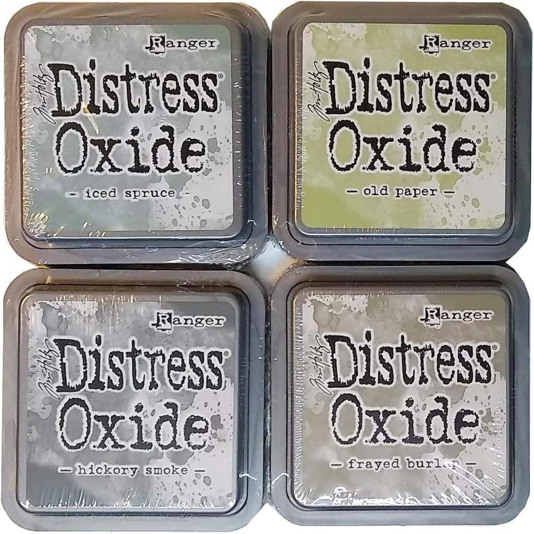 Tim Holtz Ranger Distress Oxide Ink Bundle - Four 3" X 3" Pads, Set W ...